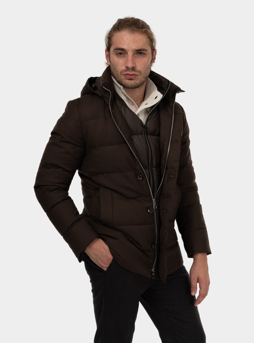 MONTECORE Padded Jacket Brown Jacket Men Men Brown – Opposti Boutique