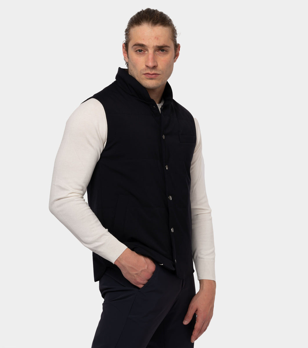 MONTECORE Blue Sleeveless Men's Vest Blue – Opposti Boutique